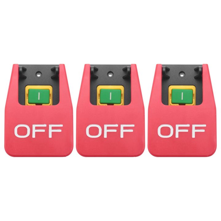 3X Off-on Red Cover Emergency Stop Push Button Switch 16A -Off ...