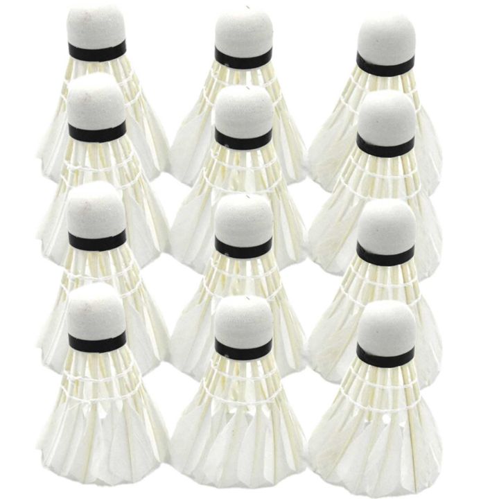 Shuttlecock Badminton Shuttlecocks For Outdoor 12-Pack Duck Feather ...