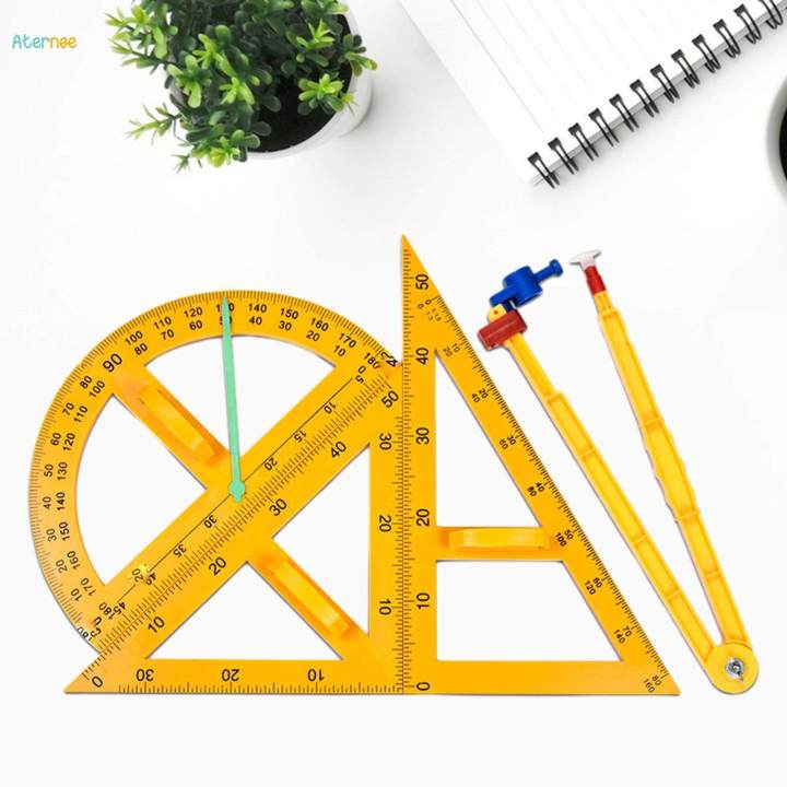 4x Math Geometry Ruler Drawing Learning Tool Teaching Supplies Compass ...
