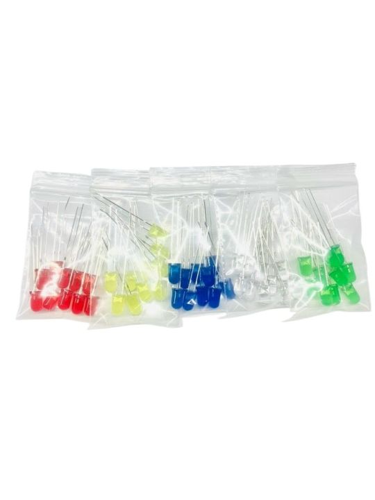 10Pcs & 50Pcs 5 x Colour 5mm LED Diodes Light Emitting Diode LED Lamp ...