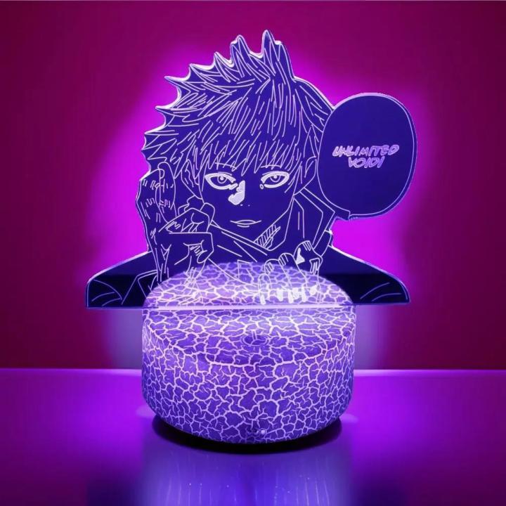 3D Anime Lamp Jujutsu Kaisen Led Night Light RGB Table Lamps Satoru ...
