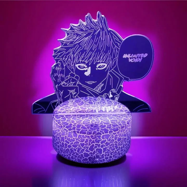 3D Anime Lamp Jujutsu Kaisen Led Night Light RGB Table Lamps Satoru ...