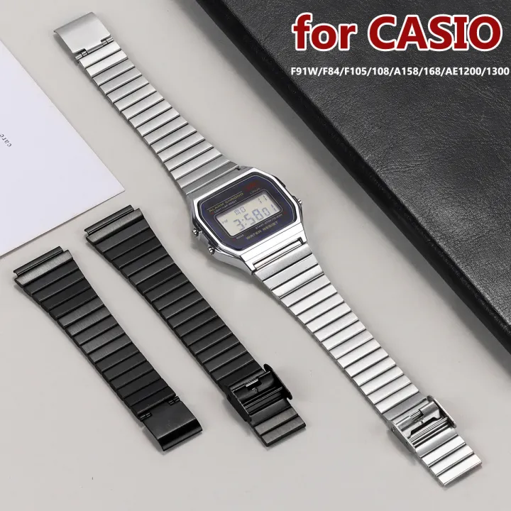 F91W Watchband for CASIO F-91W F84 F105 F108 A158 A-168 AE-1200 AE-1300 ...