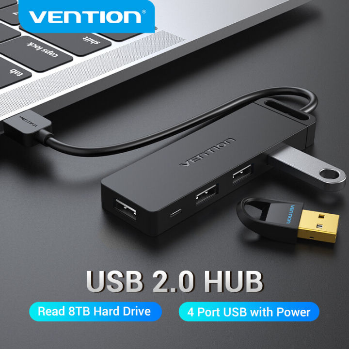 Vention USB HUB 2.0 Multi 5 USB Port Adapter with Micro Charge Power ...