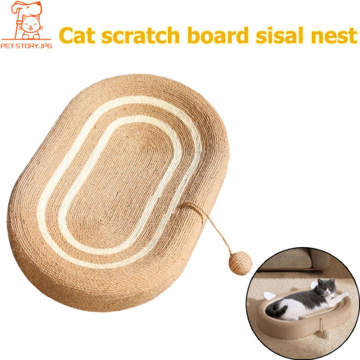 【Pet story】Cat bed sisal cat scratch pad cat scratch board indoor cat ...