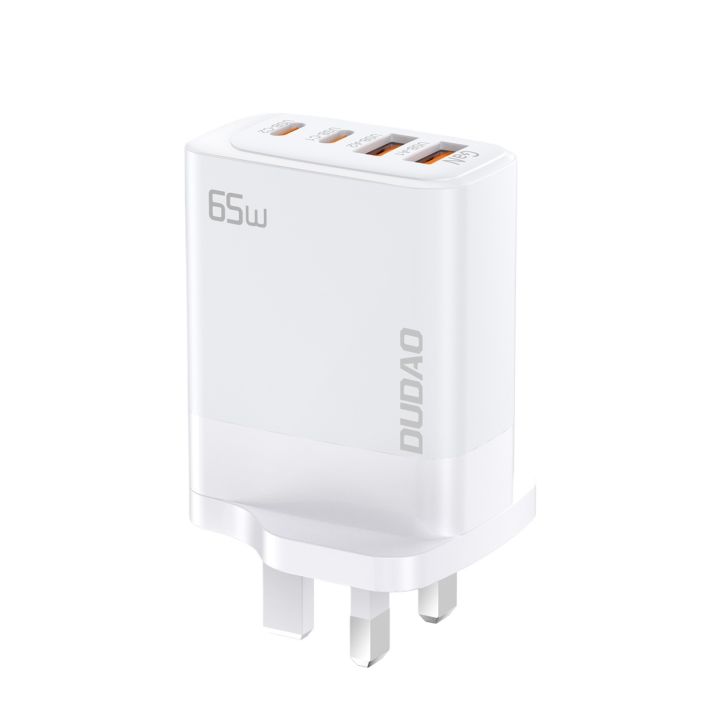 DUDAO A65UK 65W GAN Charger PD QC Super Fast Charging 2*Type C & 2*USB ...