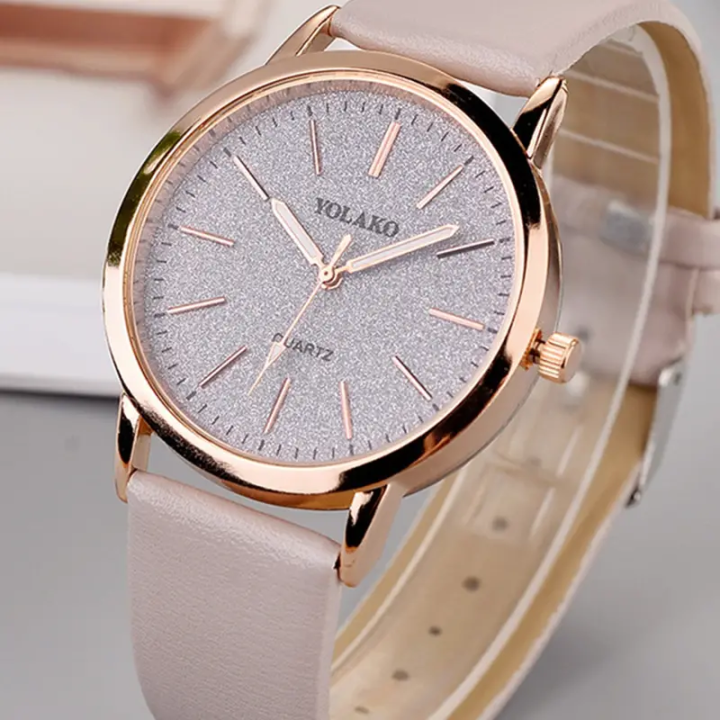 Casual Women Romantic Starry Sky Wrist Watch Leather Rhinestone ...