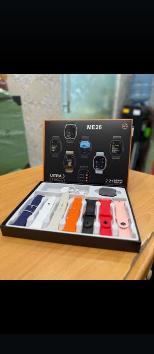 ultra 3 7 straps ME 26 smart watch. | Daraz.lk