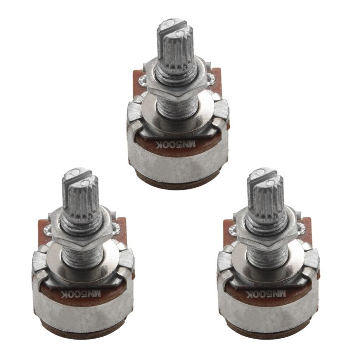 3Pc MN500K Dual Blend Balance Potentiometer(POT) Guitar Bass Volume ...