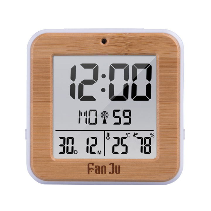 FanJu Digital Alarm Clock LED DCF Radio Dual alarm Automatic Backlight ...