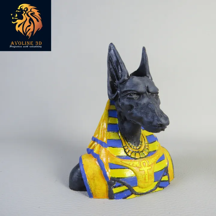 3D Printed Anubis Statue - Light Blue Color - PLA - 120mm Height | Daraz.lk
