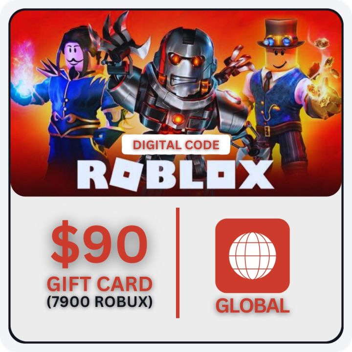 Roblox Gift Card - 90 USD (Global) - 7900 ROBUX | Daraz.lk