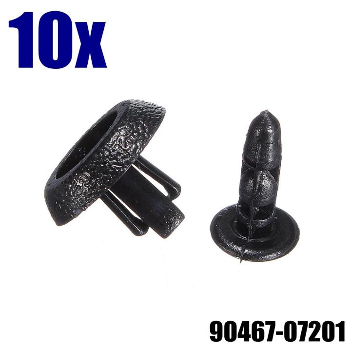 10x 7mm Nylon Bumper Clip Grille Push-Type Retainer Clips For Toyota ...