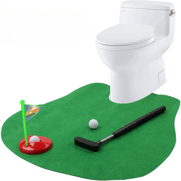 Mini Toilet Golf Toy Set Potty Putter Toilet Time Golf Game Set Golf ...
