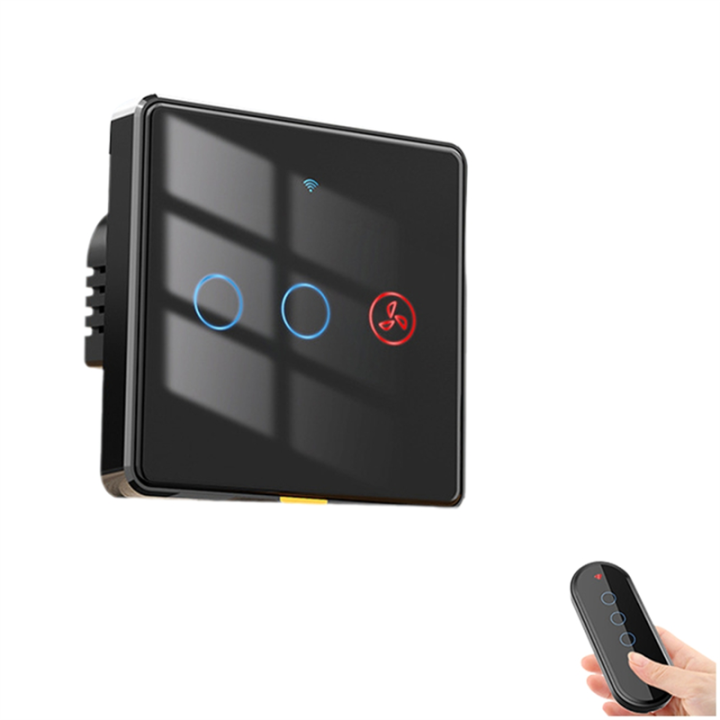 2-Way Wall Touch Switch Fan Light Smart Switch RF433 Remote Control ...