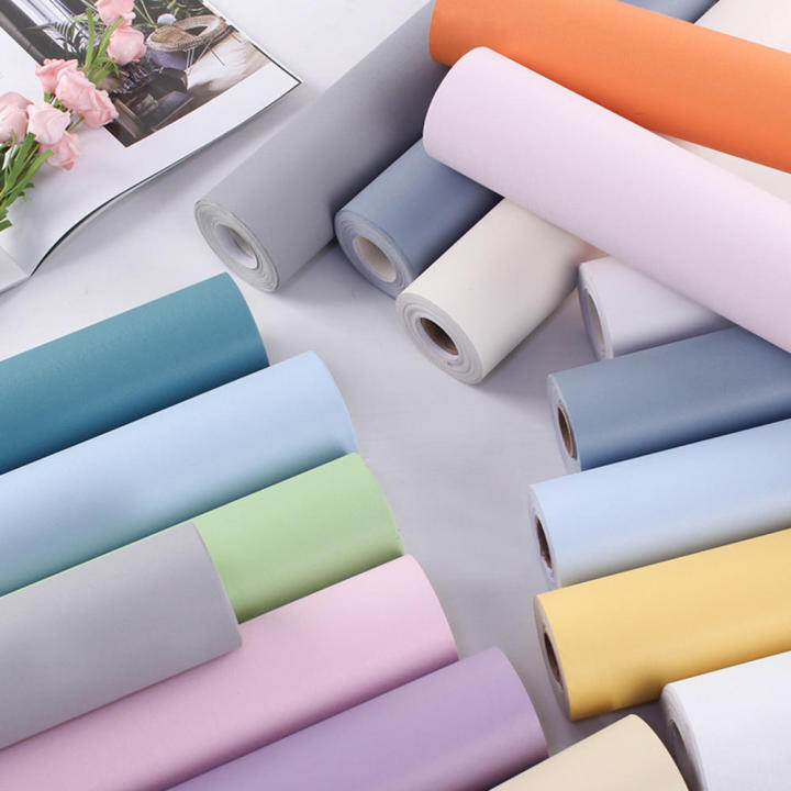 Macaron Wallpaper Plain Wallpaper Waterproof And Moisture-proof ...
