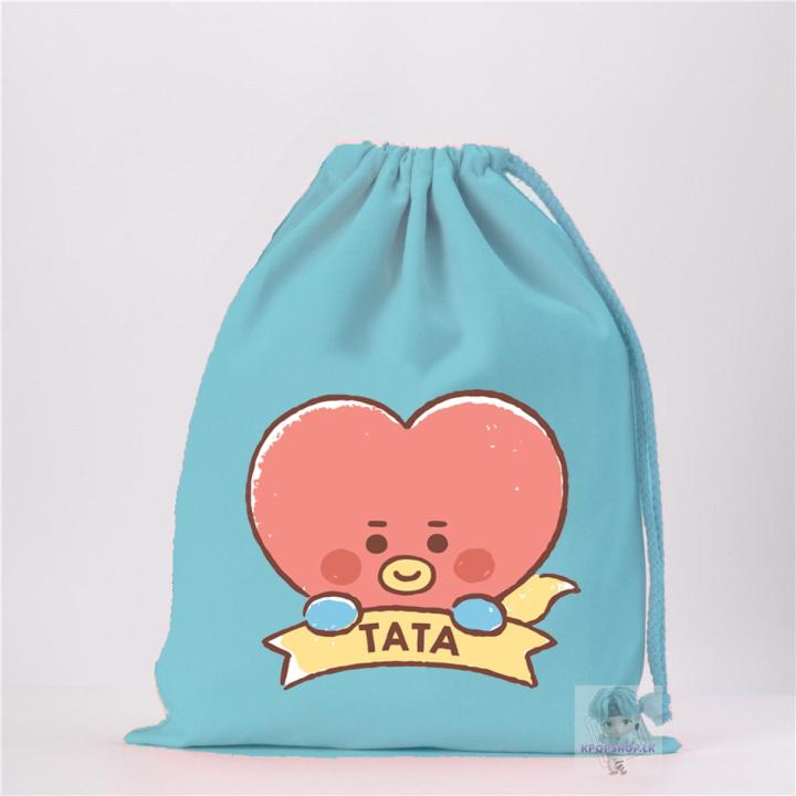 Kpop BTS BT21 Summer Storage Draw String Bag | Daraz.lk