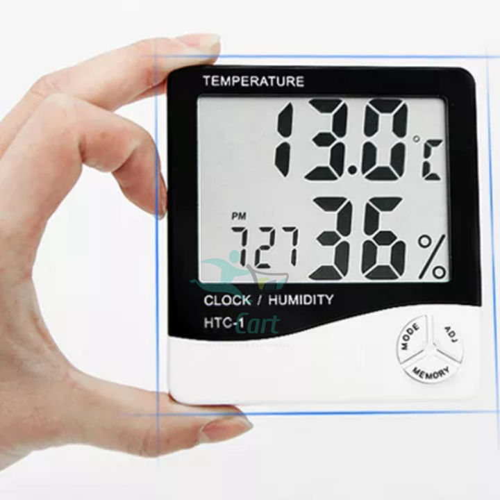 HTC-1 Digital Indoor Room Temperature LCD Humidity Meter Thermometer ...