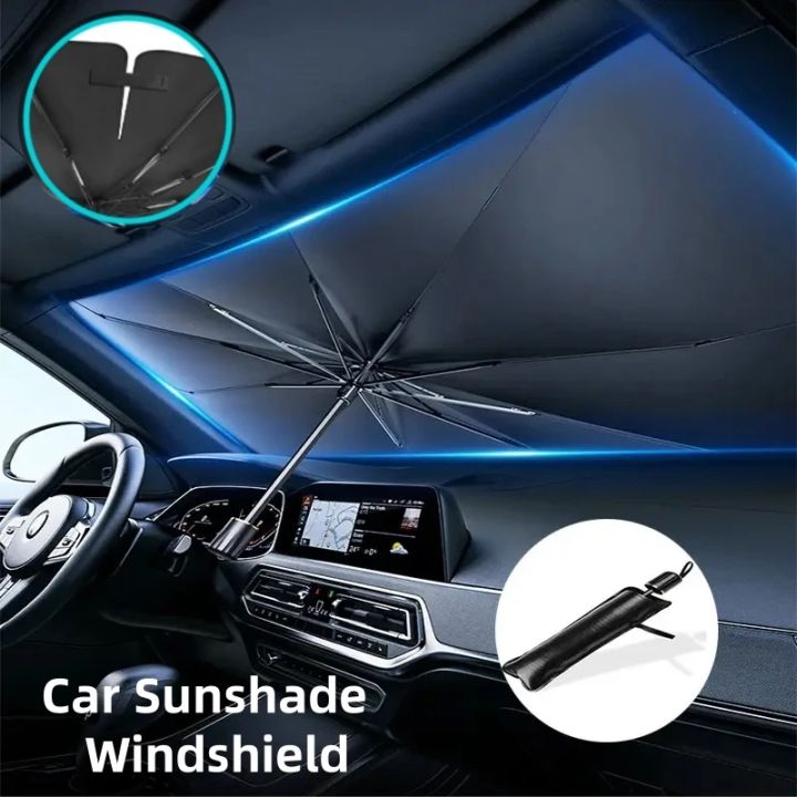 Car Sunshade Umbrella Windshield Folding Front Parasol Umbrella Type ...