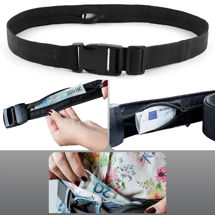Travel Security Money Belt Hidden Money Pocket Cash safe Anti-theft ...