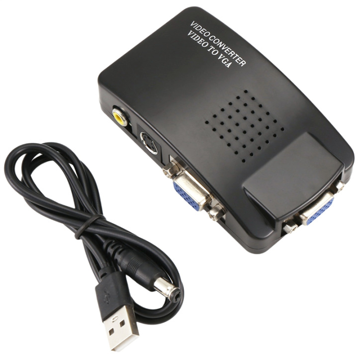 AV to VGA Adapter VGA Converter PC Composite S-Video AV Input to PC VGA ...