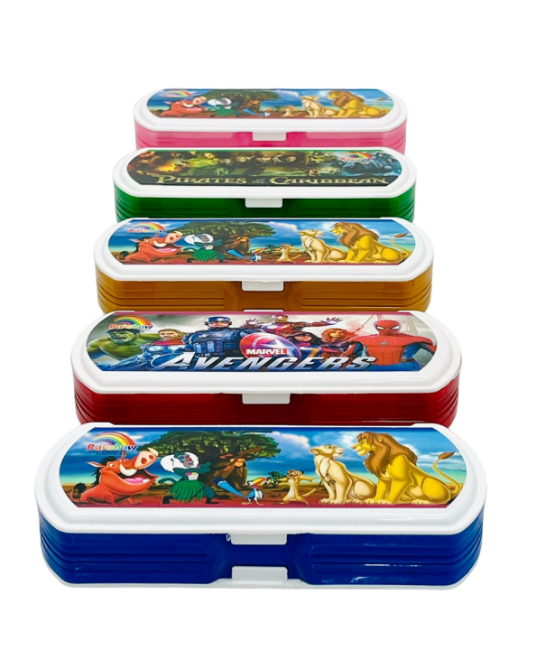Plastic Pencil Box With Beautiful Picture Design Single Piece For Kids ...