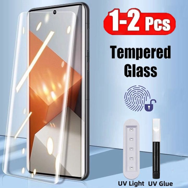 1-2PCS Curved UV Tempered Glass For Redmi Note 13 Pro Plus Full Glue ...