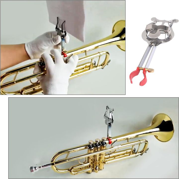 Trumpet Card Holder Marching Clamp-on Lyre Clamp Sheet Music Clip Stand ...