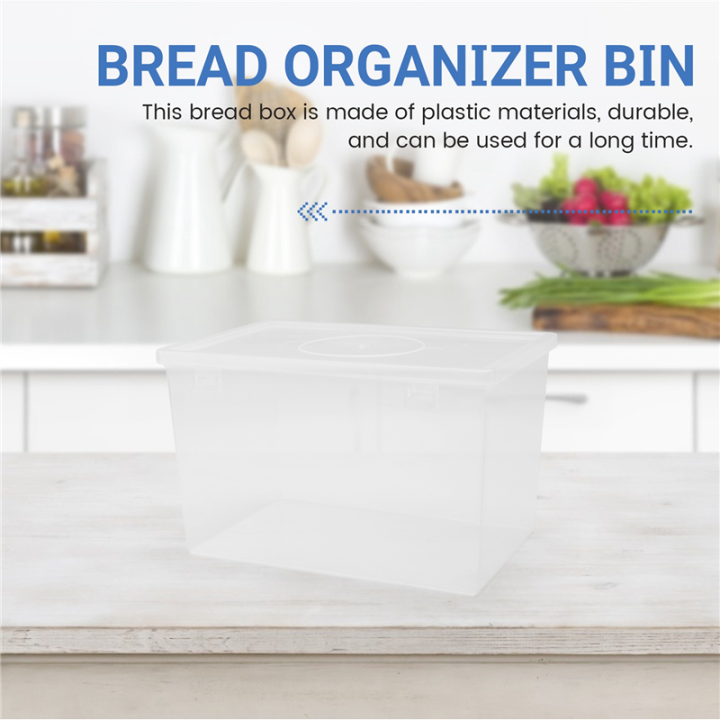 A23E-Airtight Bread Storage Containers Bread Box Plastic Reusable Loaf ...