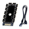 Motherboard 1 to 11 5V 3 Pin PWM Cooler Fan HUB Splitter Extension ...