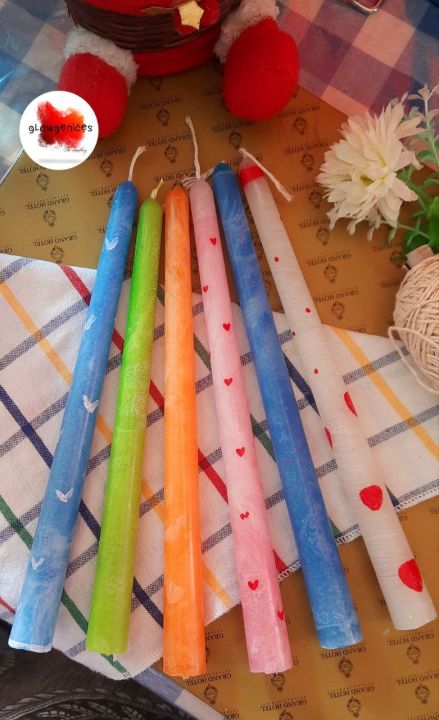Dinner candle / Rod shaped long candle / gift item/ Seasonal | Daraz.lk