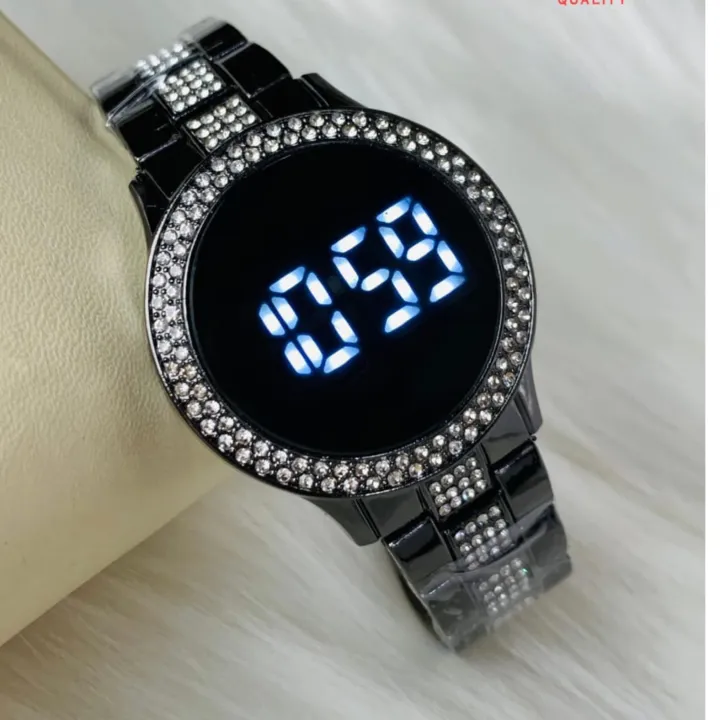 Touch Screen LED Fancy Jewelry Display girls watches With Diamond ...