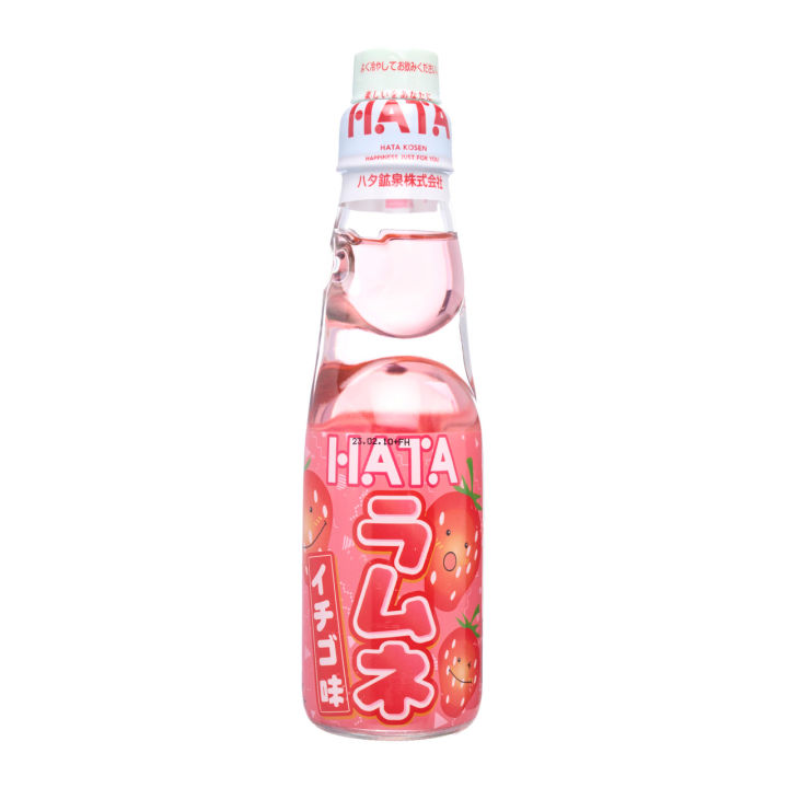 HATA RAMUNE STRAWBERRY DRINK 200ml . JAPANESE SOFT DRINK HATA KOSEN ...