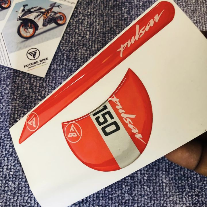 4Pc for both side - Pulsar 150 - High Quality 3D Domed Gel Stickers ...