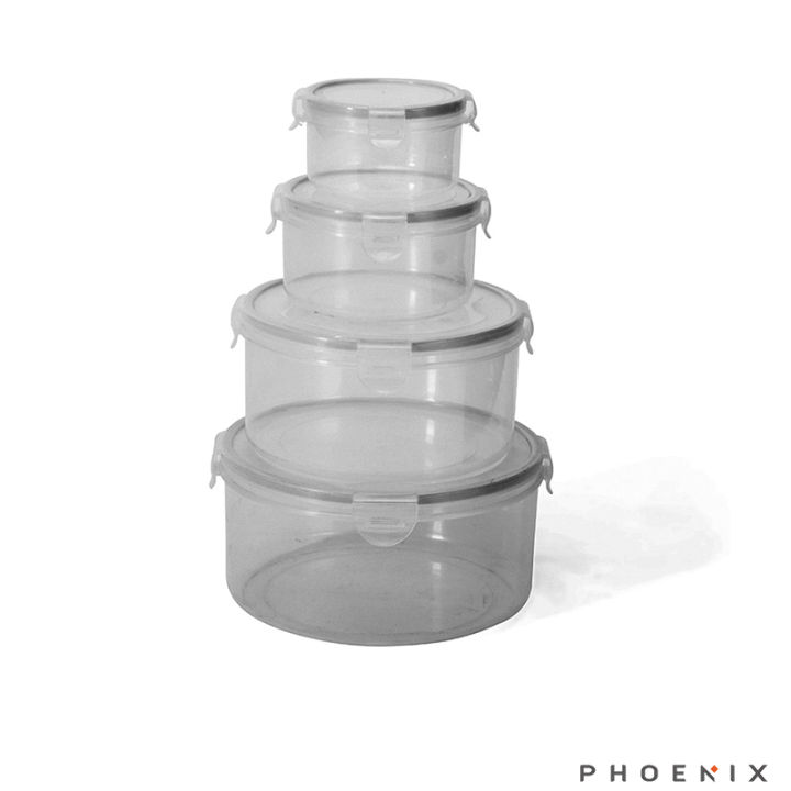 Round Container - 4Pcs | Daraz.lk