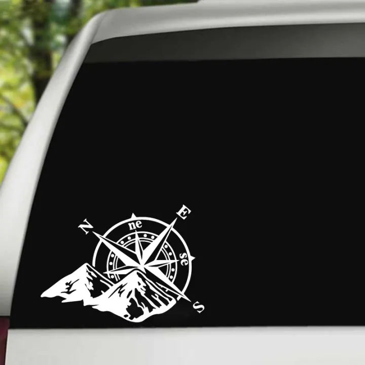 Compass car sticker reflective body sticker Compass direction prompt ...