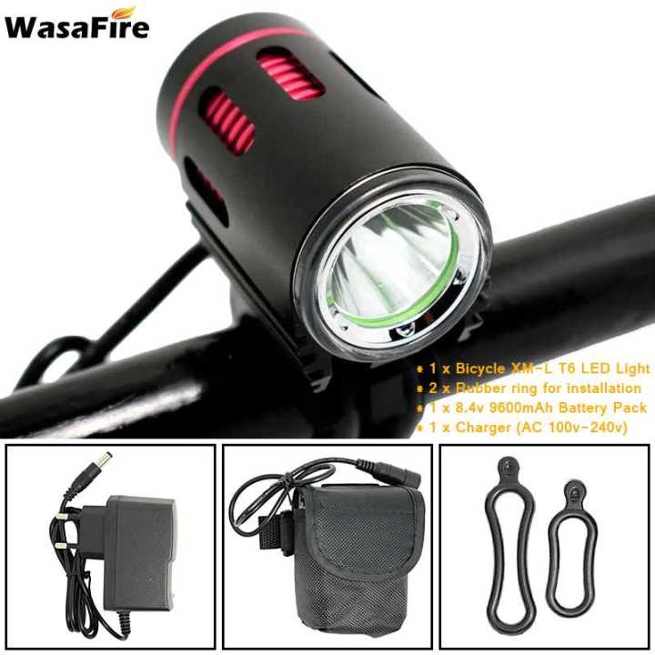 WasaFire 2000lm XM-L2 LED Bike Light Bicycle Ft Lights MTB Headlighight ...