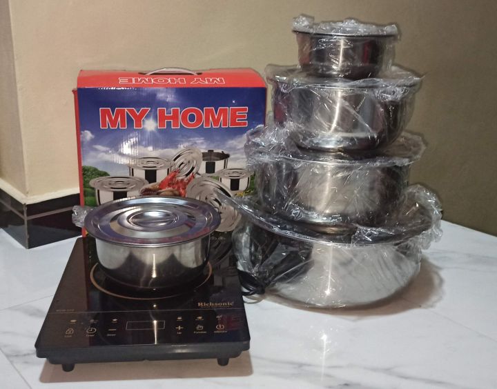 High Quality Induction 5 Pcs Stock Pot Set | Daraz.lk