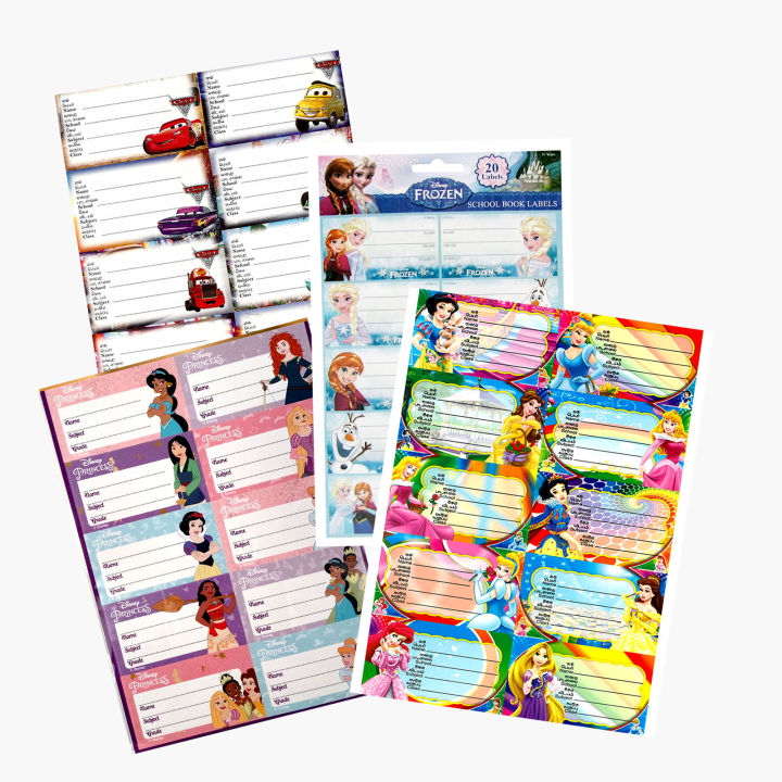 (06pcs) Name Sticker Card For Students & Kids School, Class Note Books ...