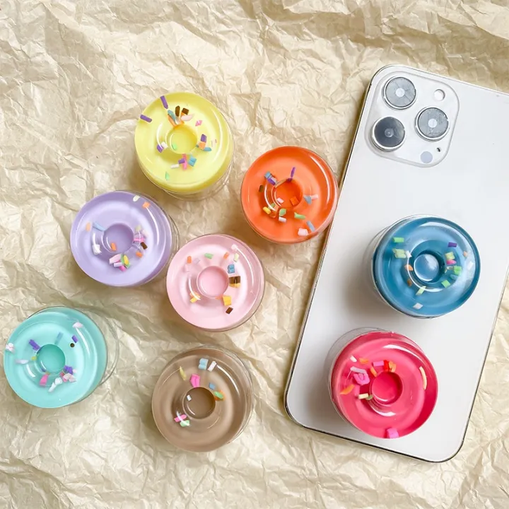 Grips Tok Pop Phone 3D Grip Sockets Holder Finger Creative donut phone ...