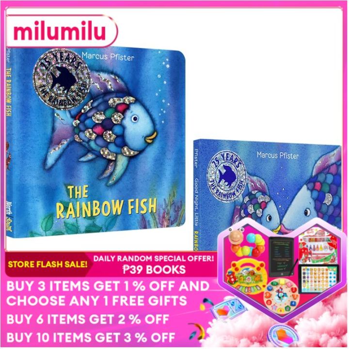 Rainbow Fish Board Book 2Pcs The Rainbow Fish Good Night Little Rainbow ...