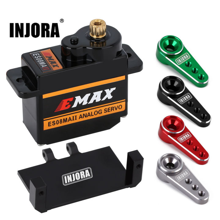 Injora 12g Emax Es08ma Ii Analog Servo With Cnc Mount 15t Horn For Rc ...