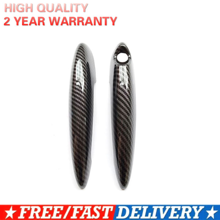 Car Handle Cover Gloss Black Carbon Fiber Car Door Handle Cover For BMW ...