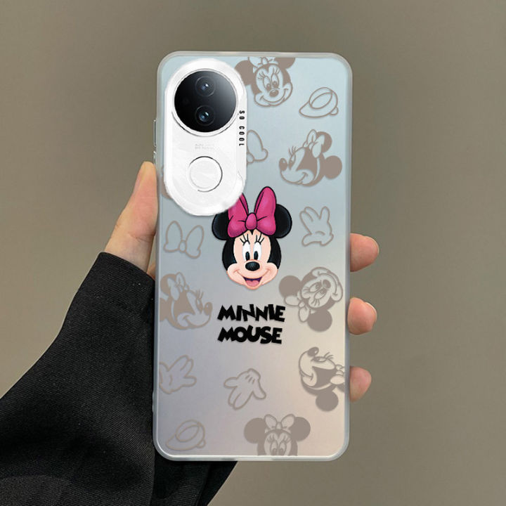 Vivo V50 V 50 Pro 5G Minnie Cartoon Mouse Case Colored Silver Casing ...