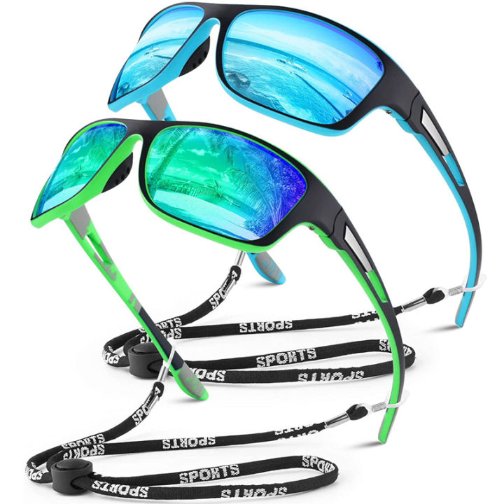 Men Women Polarized Sports Sunglasses with Rope UV400 Car Driving ...