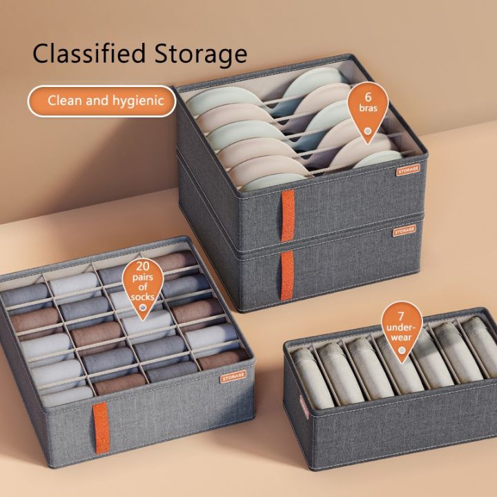 Underwear Sorting Box Clothing Home Compartment Storage Box Clothes ...