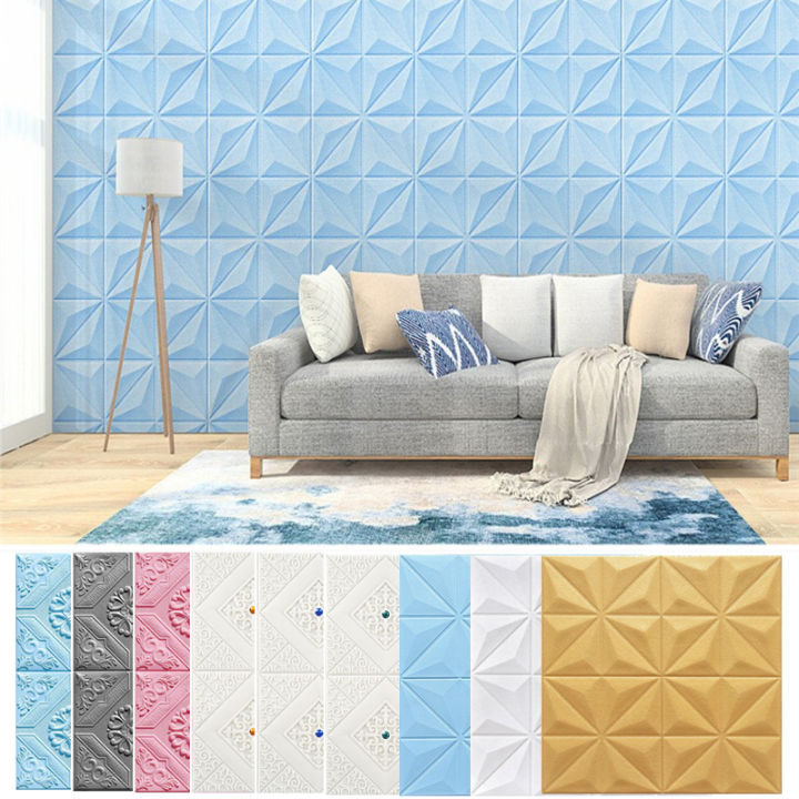 70X70cm 3D Foam Stereo Wall Sticker Self-Adhesive DIY Waterproof Foam ...