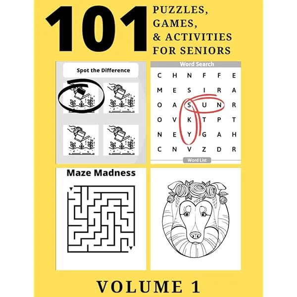 101 Puzzles, Games, and Activities for Seniors Volume 1: Large Print ...