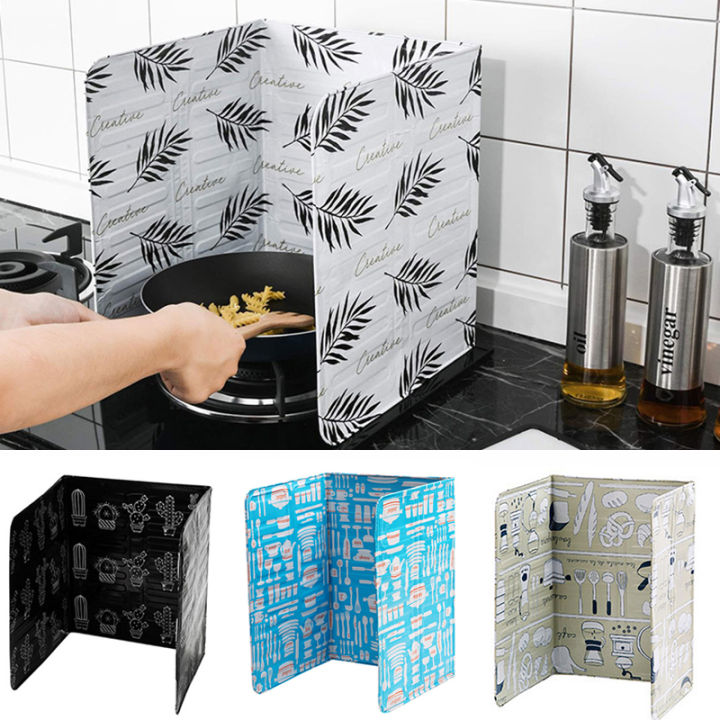 Foldable Kitchen Gas Stove Baffle Plate Board Aluminum Splash-Proof ...
