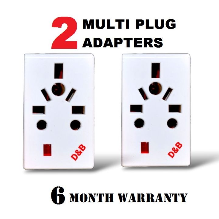 2 Multi Plugs / 2 Multi Adaptors With Fuse And Indicator Bulb - 6 MONTH ...